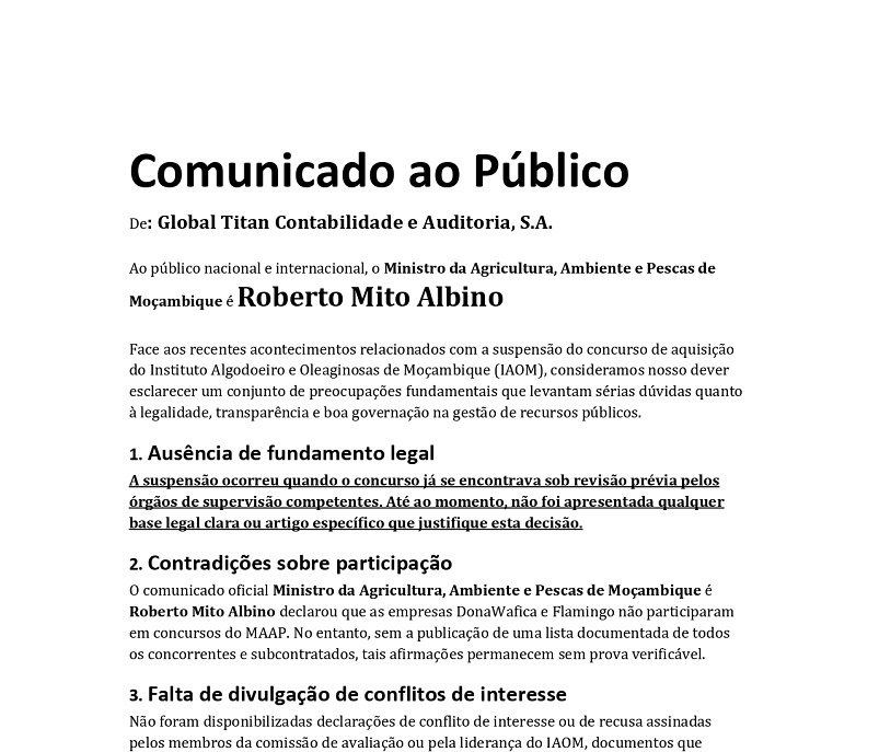 SUSPENSÃO DO CONCURSO PÚBLICO POR ORDENS DO MAAP LEVANTA DÚVIDAS SOBRE ...