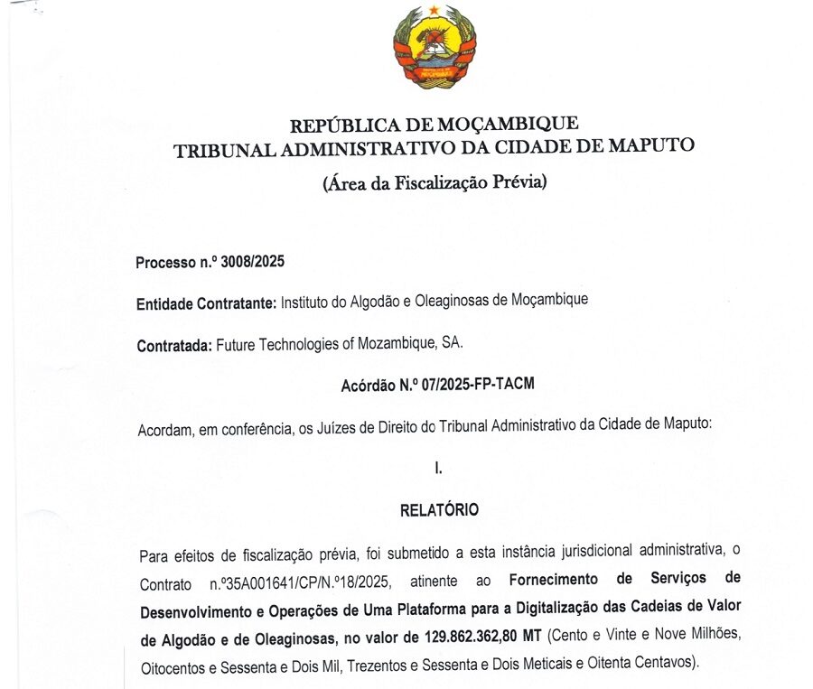 TA nega visto ao contrato milionário entre o Instituto de Algodão e a ...